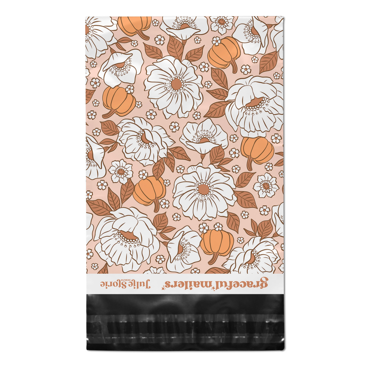 Fall Harvest Poly Mailer | 10x13 Poly Bag for Shipping | Autumn Floral ...